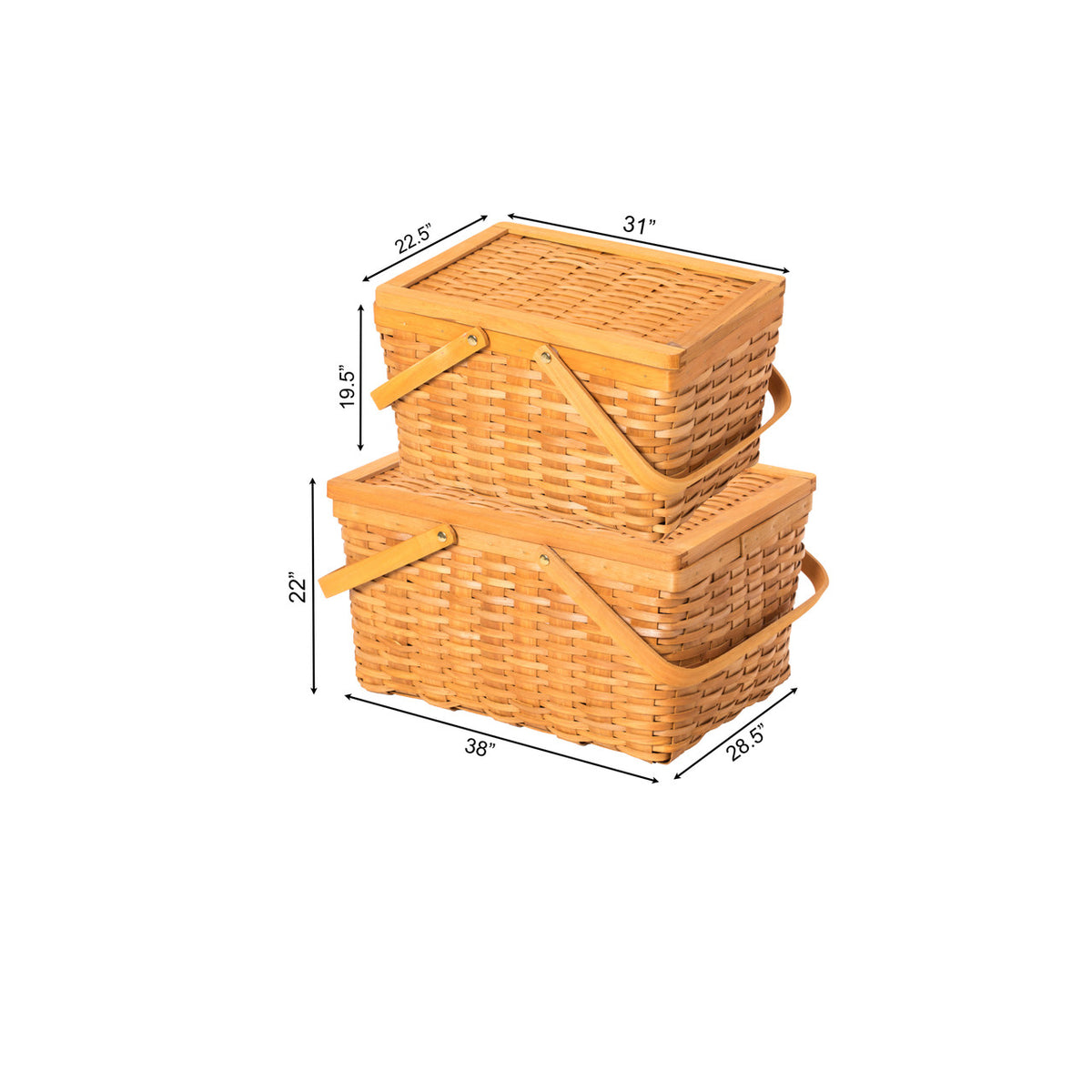 Woodchip Picnic Storage Basket – Civil Alchemy St Louis