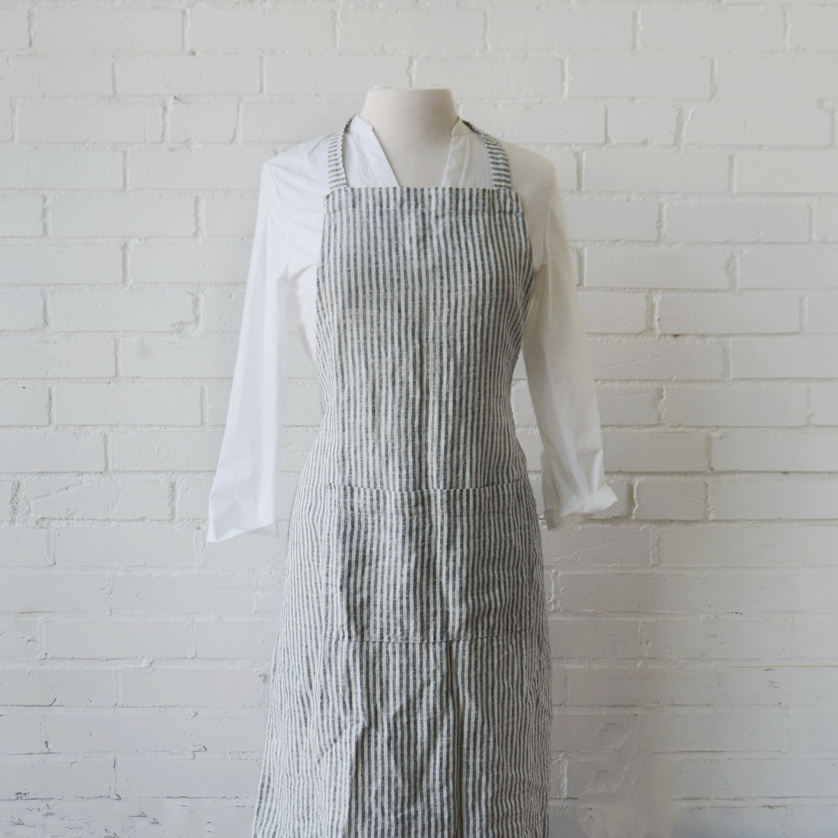 Linen Daily Apron - Thin Black Stripes – Civil Alchemy St Louis